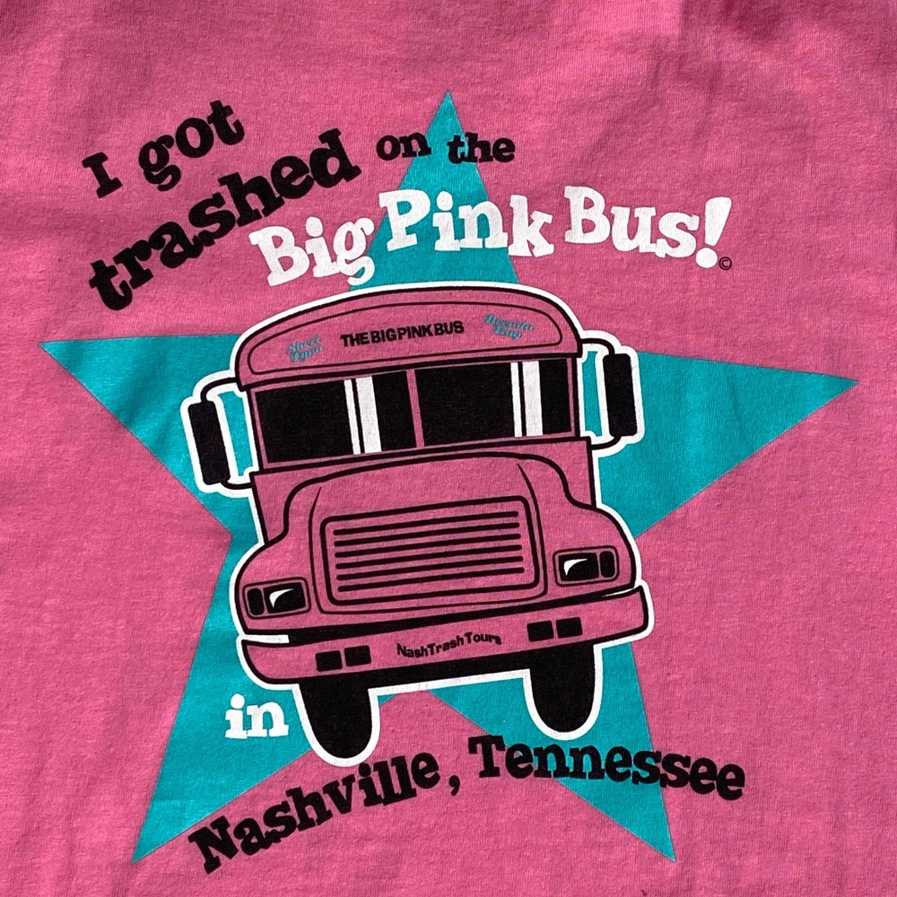 Vintage Nash Trash Tours Nashville Tennessee Pink - Gem